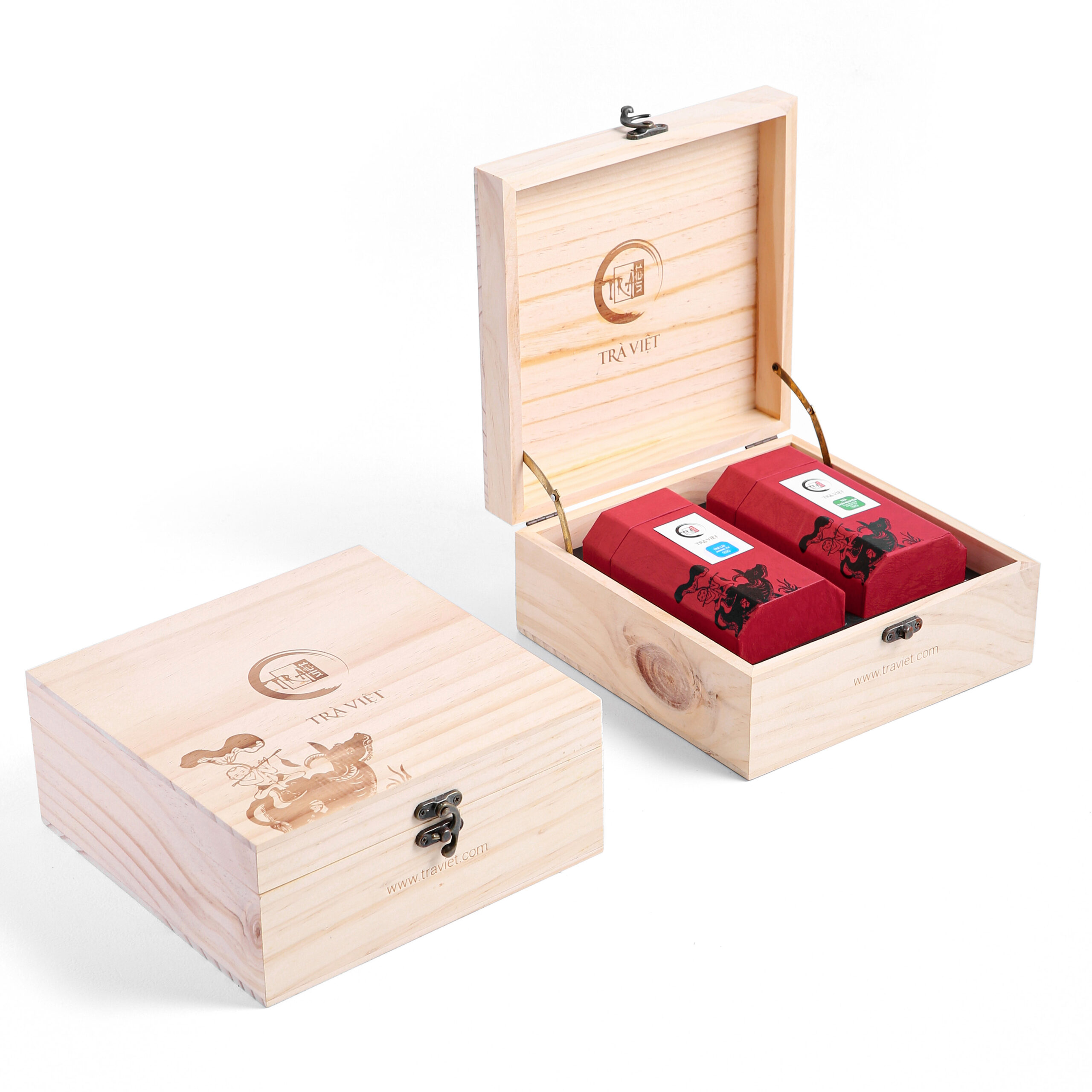 TRAVIET Heritage Wooden Tea Gift Box | Tranquil Nights & Herbal Comfort ...